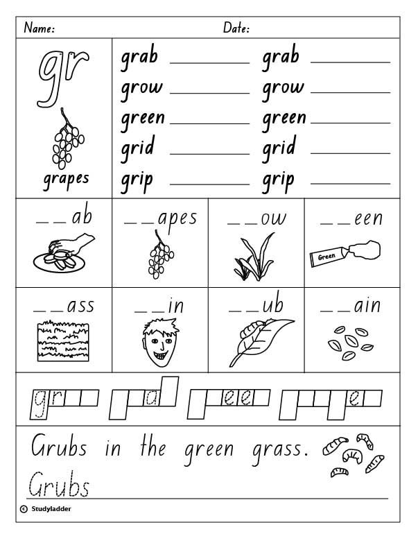 Gr Blends Word List Gr Blends Word List