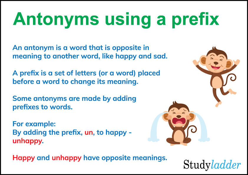Antonyms by adding a prefix - Studyladder Interactive Learning Games