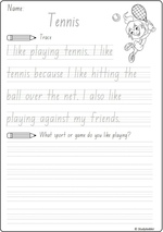 Writing - printables and English for Year 1