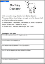 Writing - printables and English for Year 3