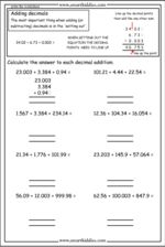 Decimals and Mathematics for Year 6