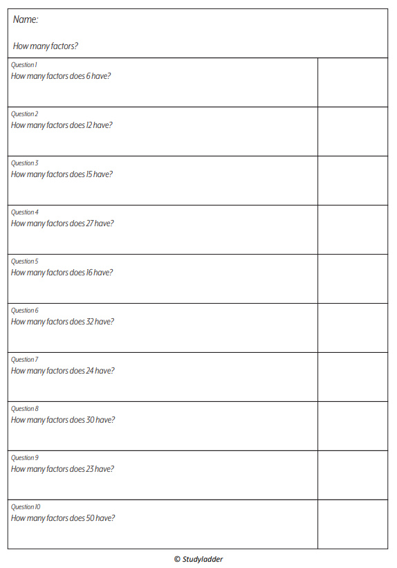 How Many Factors Studyladder Interactive Learning Games